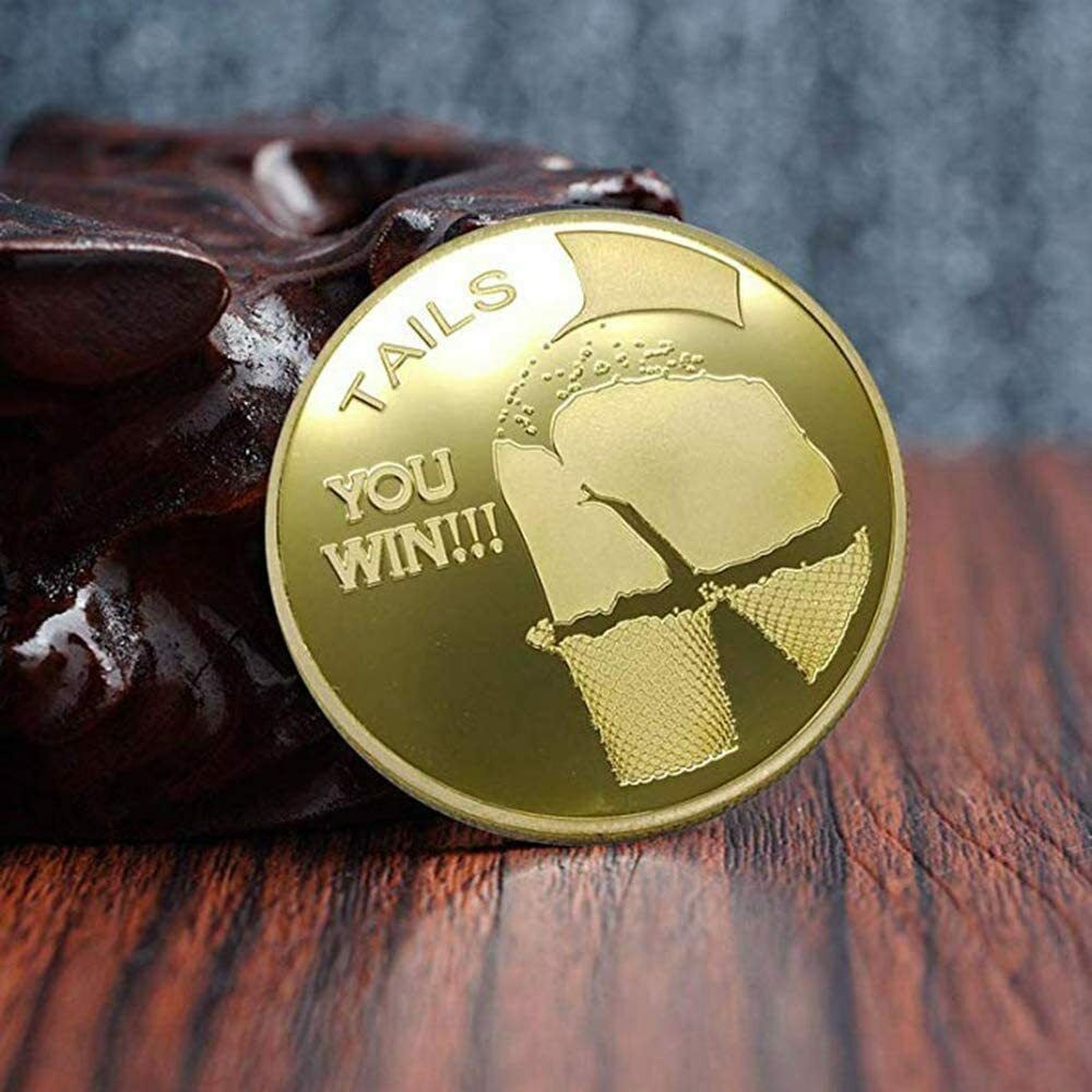 Heads I get Tails Challenge Coin Sexy Lady Stripper Pin Up Good Luck ...