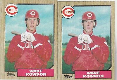 FREE SHIPPING-MINT-1987 Topps #569 Wade Rowdon Cincinnati Reds -2 CARDS ...