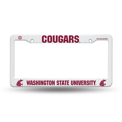 Washington State Cougars Plastic License Plate Frame. #941/115/J10 | eBay