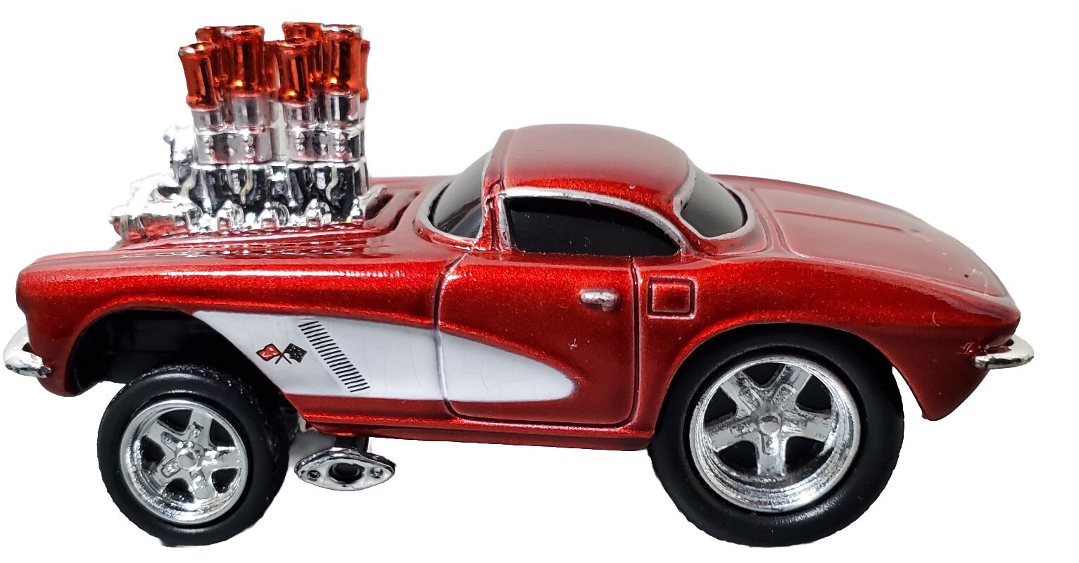 2002 Funline Muscle Machines '62 CORVETTE GASSER 1/64 Red 🍒 Loose GS02 ...