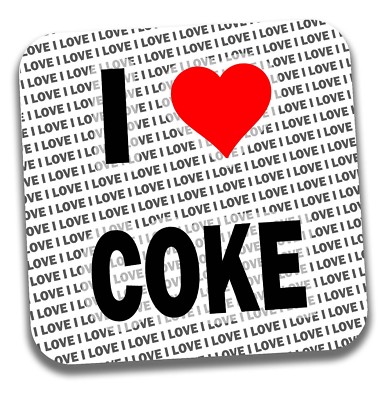 I Love Coke Drinks Coaster - Gift - Birthday - Stocking Filler | eBay