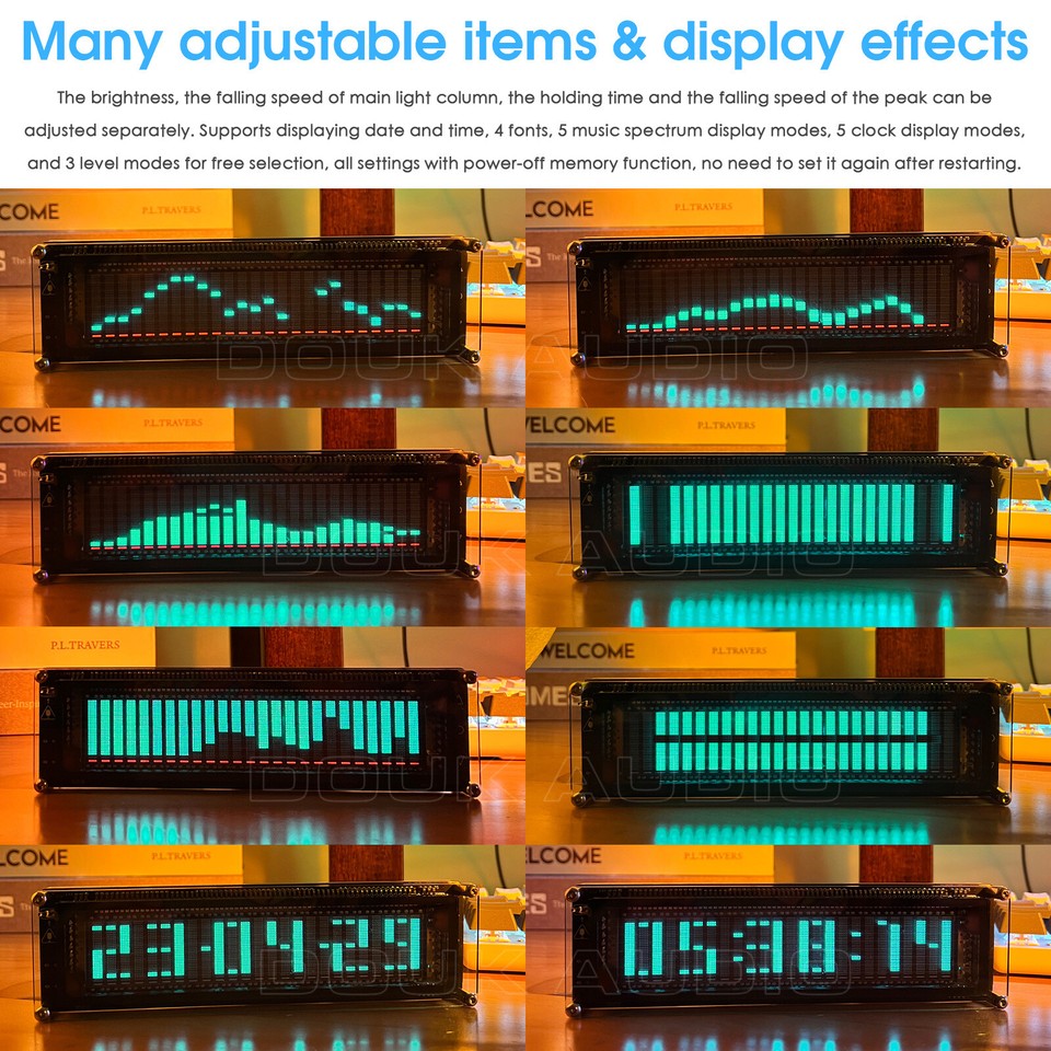 VFD Music Spectrum Display Screen Dot Matrix Sound Level Indicator Amp ...