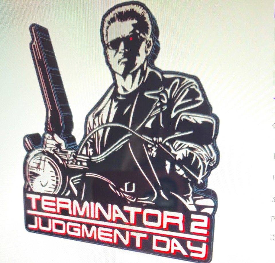 TERMINATOR 2 -3D Printed Lightbox | Judgement Day Has Never Looked This ...