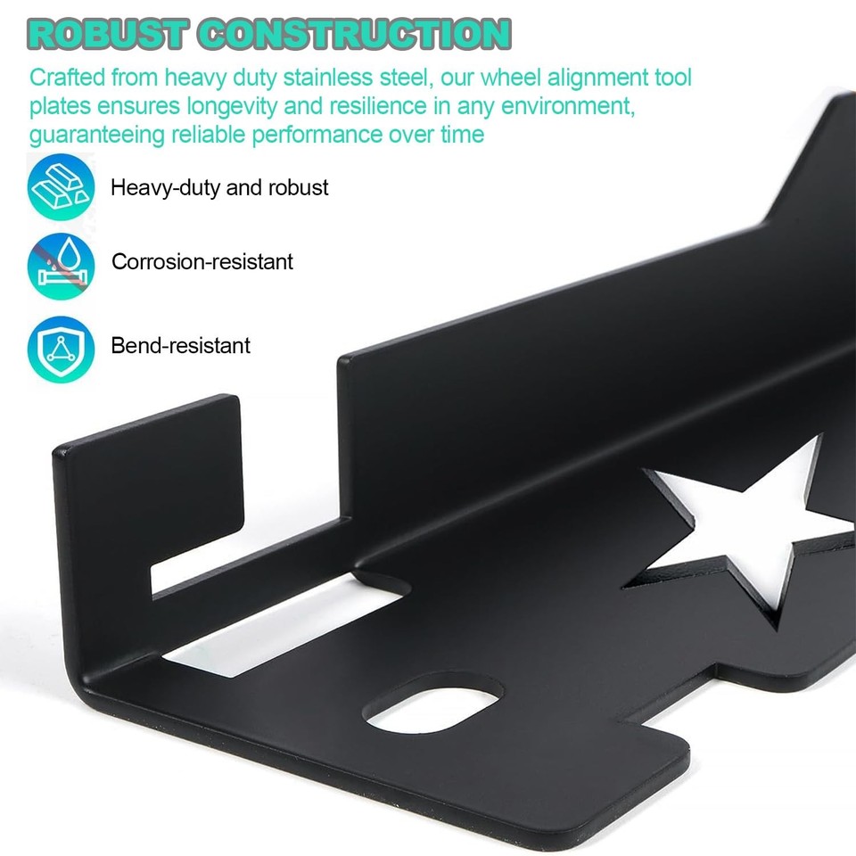 Wheel Alignment Tool with Hanging Holes, Stainless Steel Toe Alignment ...