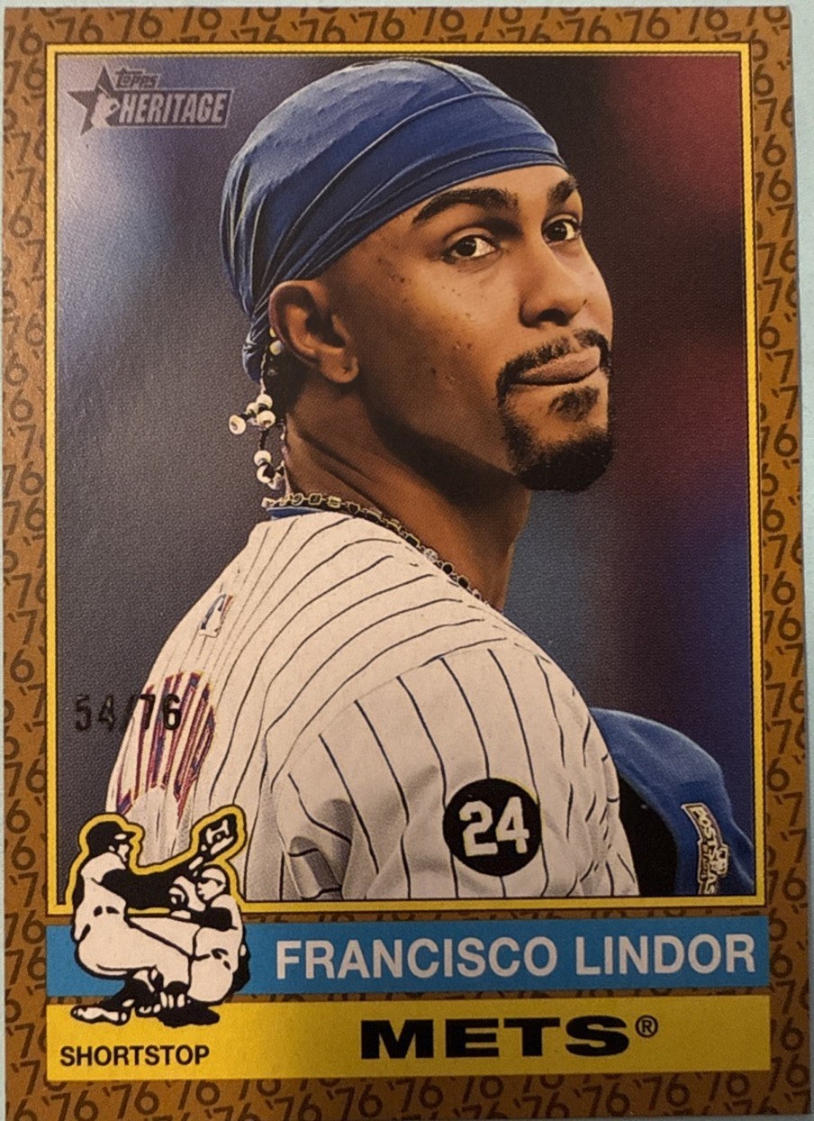 2025 Topps Heritage - Francisco Lindor #229 Color of the Year /76 for ...