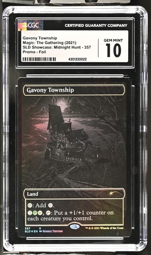 GAVONY TOWNSHIP Secret Lair Foil Midnight Hunt CGC 10 Gem Mint MTG ...
