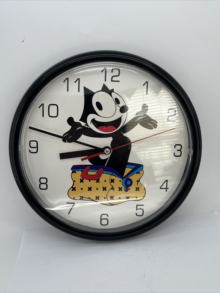 Felix The Cat Wall Clock 9” Plastic - Wellgain Clock | eBay