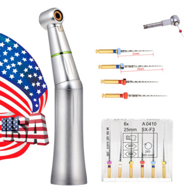 Dental 4:1 Endodontics Canal Contra Angle Low Speed Handpiece&Niti ...
