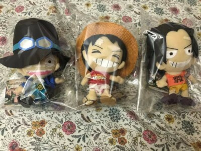 Rare New One Piece Plush Doll Oath Of Brothers All 3 Types Set Tomoni ...