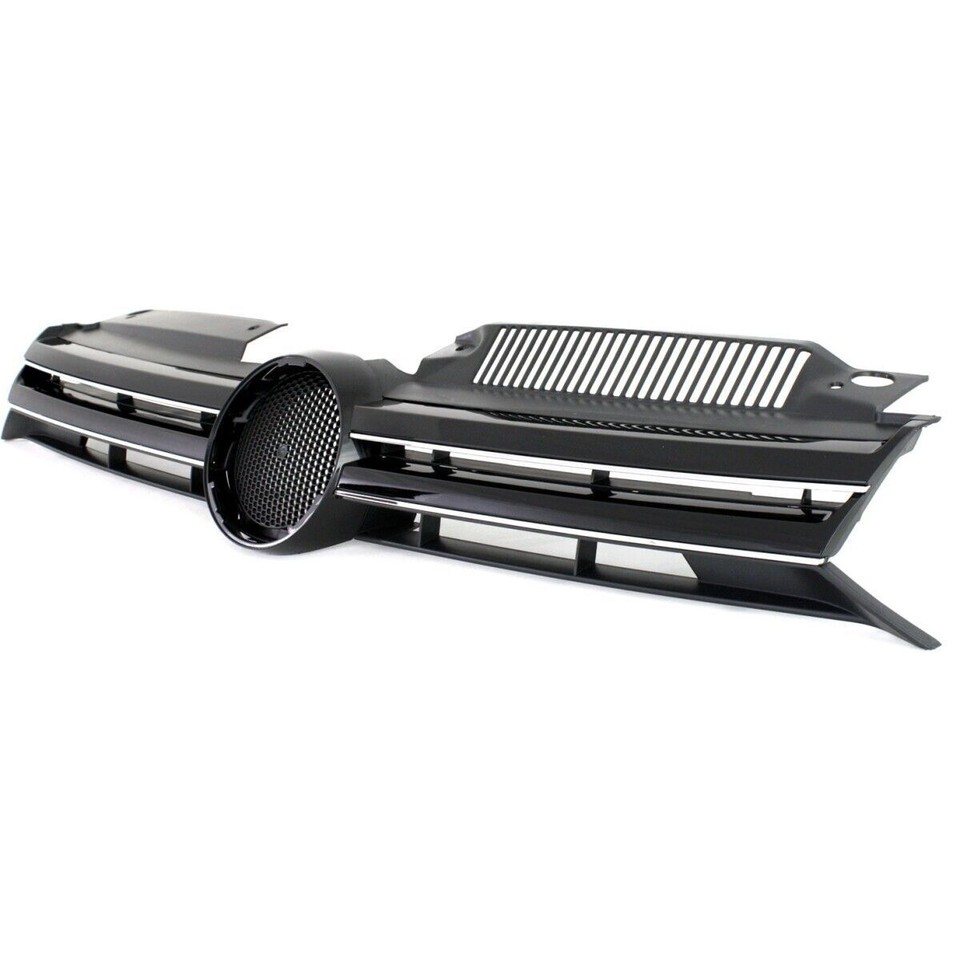 For 2010-2014 VW MK6 Golf/GTI/Jetta Sportwagen Black W/ Chrome Trim ...