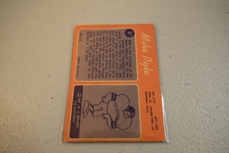 1970 Topps Mike Pyle Chicago Bears #37 | eBay
