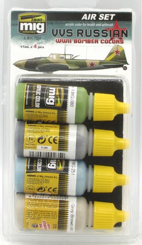 AMMO AMIG-7224 VVS Russian WWII Bomber Colors (Air Set) Acrylic Paints ...
