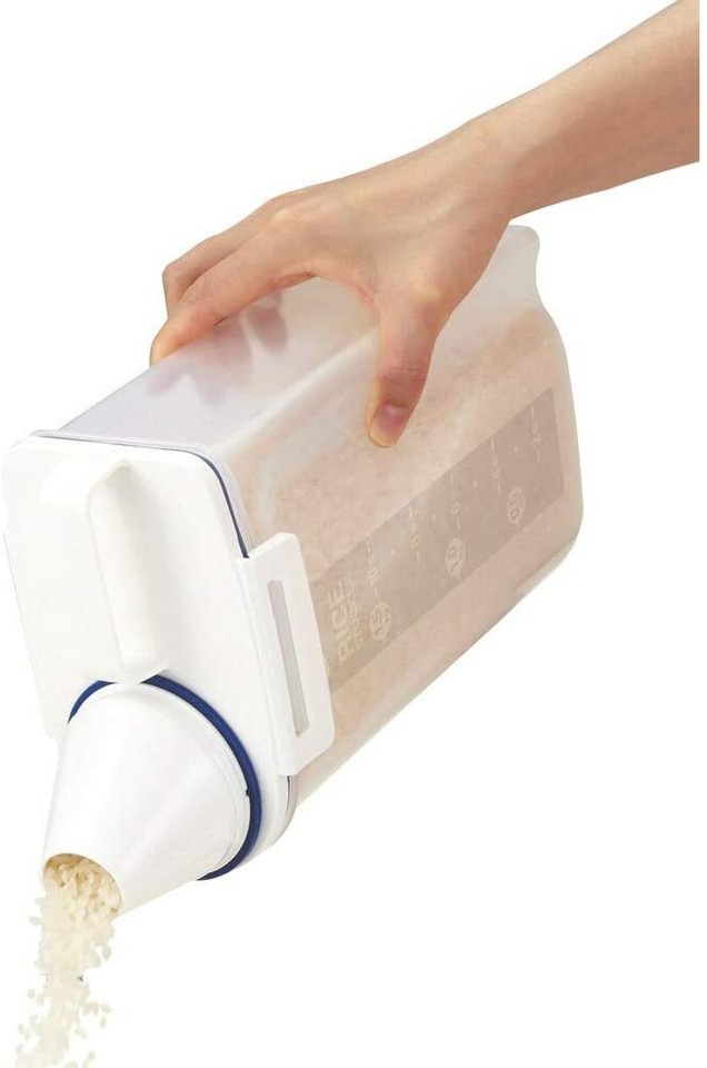 Asvel Airtight Rice Bin 2kg White Easy to use in the refrigerator | eBay