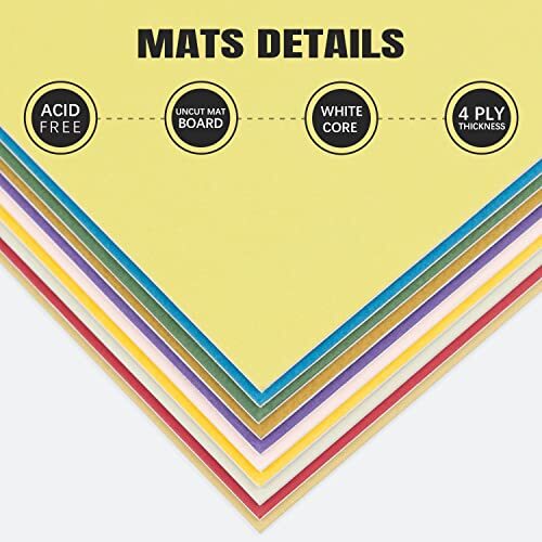 10 Pack Uncut Picture Mat Boards for Frame, Print, Artwork Assorted ...