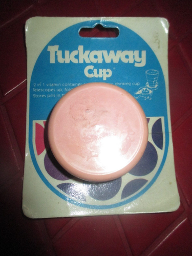 NIP Vintage TUCKAWAY CUP Pill Container & Telescopic DRINKING CUP ...