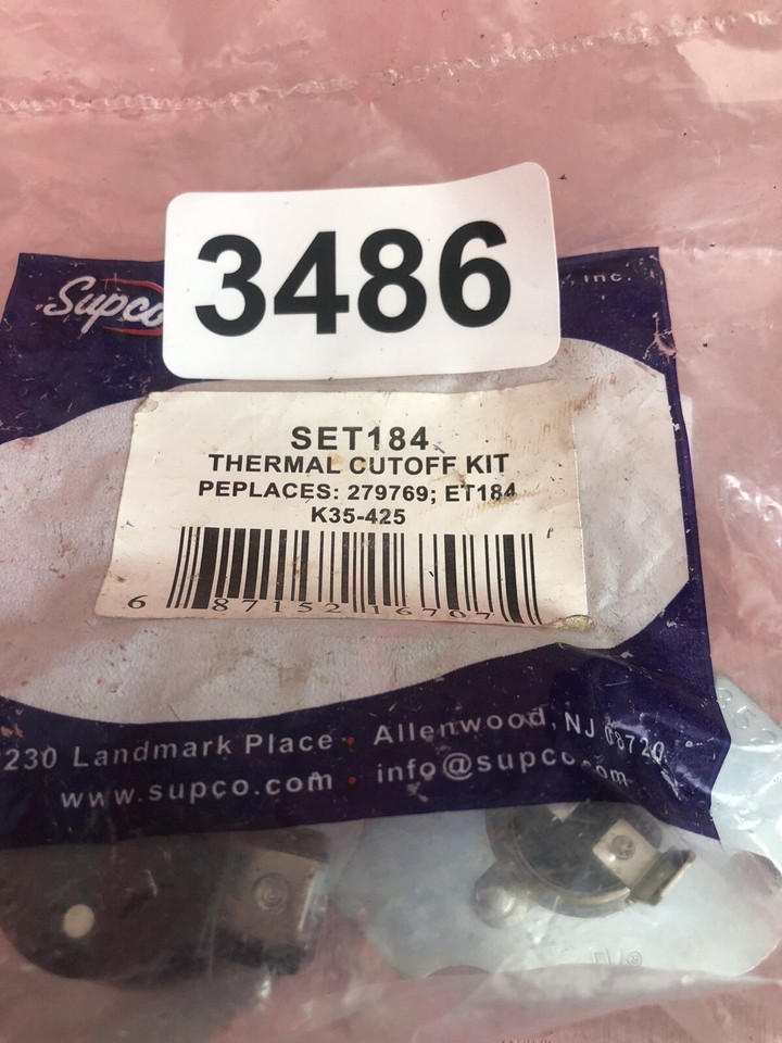 Supco SET184 279769 Fuse Thermostat Kit 3977394 279548 AP3094224 ...