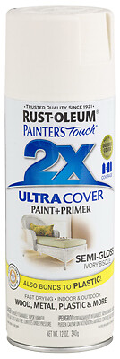 6 PAK Painters Touch 2X; 12 OZ; Semi-Gloss Ivory Bisquit; Spray Paint ...