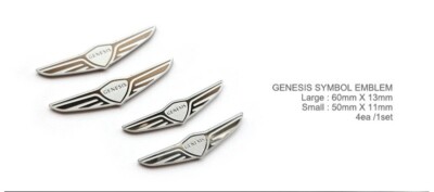 4 Genesis symbol small emblems For All Hyundai Genesis model (Made in ...