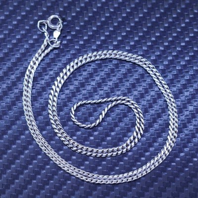20” 2mm, vintage Italy sterling silver 925 nugget chain necklace | eBay