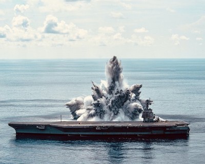 USS Gerald R. Ford Ship Shock Trials Atlantic Ocean Photo | eBay