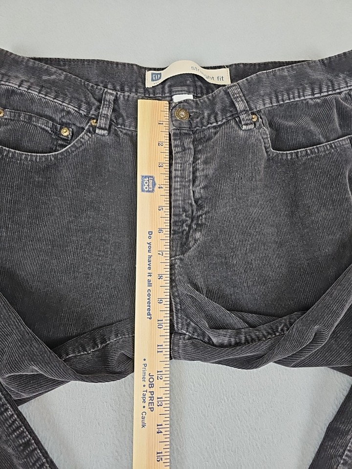 GAP Corduroy Pants Men's 35x29 Black Straight Fit Vintage Y2K Grunge ...