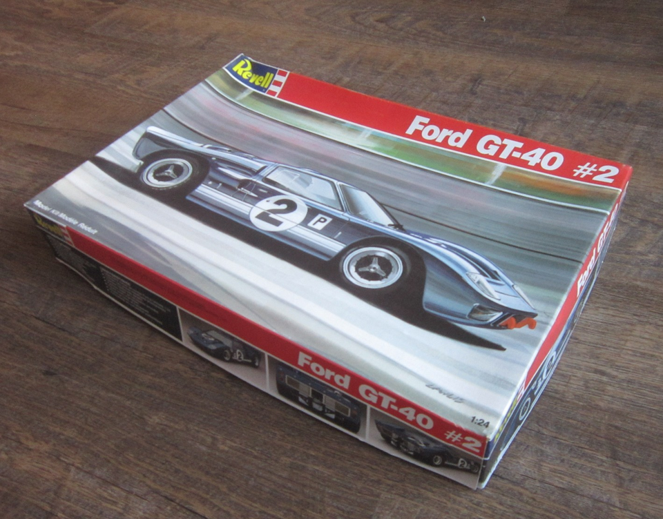 Vintage 1989 Revell FORD GT-40 #2 CAR MODEL KIT 1:24 Scale Junkyard ...