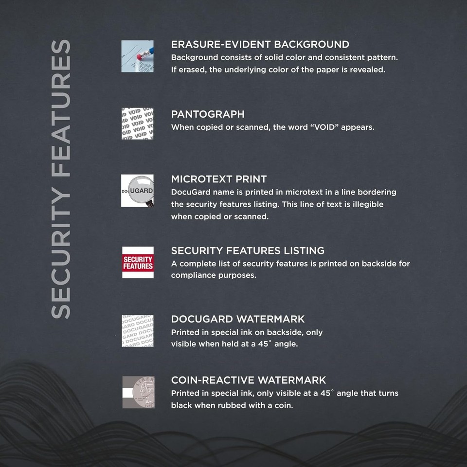 DocuGuard Blue Medical Security Paper 04541, 8.5" x 11", 24 Weight ...