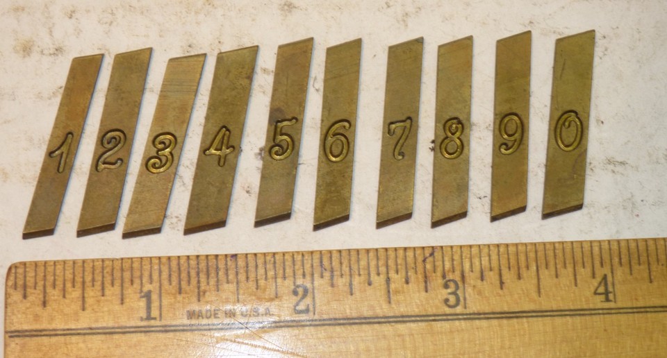 Brass Engraving Font Set 3/8" Script Letters & Numbers Engravograph New ...
