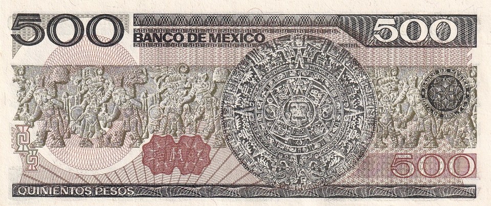 500 Pesos - Madero - Bas relief - 1984 - Série CY - P.79a | eBay