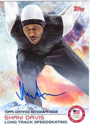 SHANI DAVIS AUTO 2014 TOPPS OLYMPICS PARALYMPIC SIGNED AUTOGRAPH CARD ...