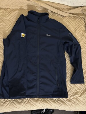 Lidl Employee Jacket Adult XL Blue Softshell Full Zip Casual Workwear ...
