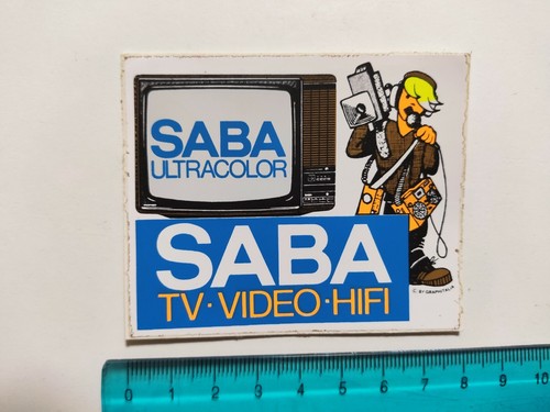 Adhesive Saba TV Ultracolor Sticker Autocollant Aufkleber 80s Original ...