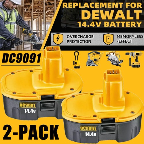 2-Pack For DeWalt 14.4Volt Battery DC9091 DW9091 DW9094 DE9091 Cordless ...