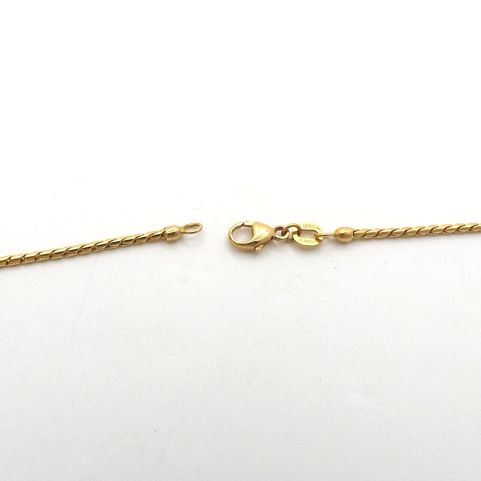 18k Gold Round Serpentine S Link Chain Necklace 18in Italy 750 New | eBay