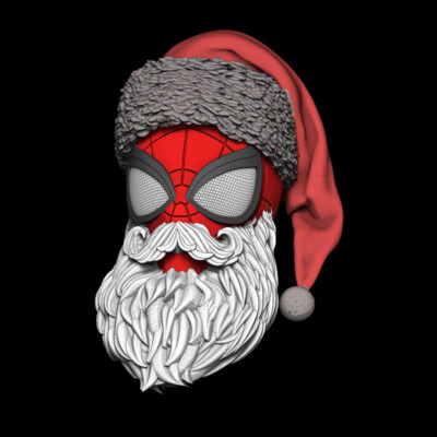 Santa Spider-man 1:12 scale custom unpainted Head 6" Action Figure | eBay