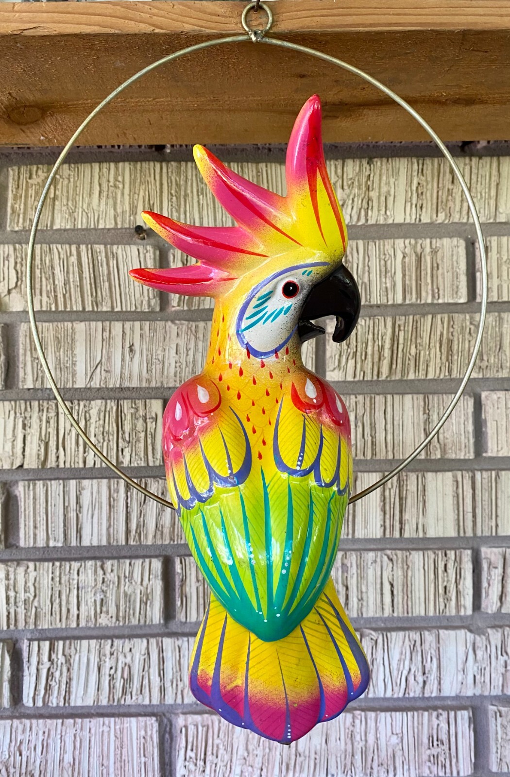 Talavera Parrot Bird Handmade & Painted Ceramic Mexican Pottery Hanging ...