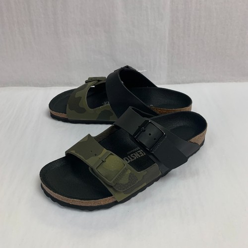 Birkenstock New w/ Box Arizona Split Black/Desert Soil Camo Green Birko ...