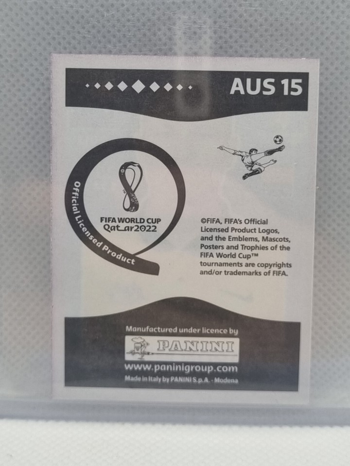 Aaron Mooy Australia Sticker 2022 Panini World Cup Purple Border SSP 1: ...