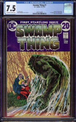Swamp Thing # 1 CGC 7.5 OW/W (DC, 1972) Origin of Swamp Thing ...