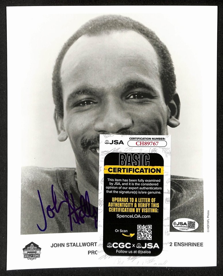 John Stallworth Official Pro Football HOF Auto/Signed 8x10 Photo JSA ...