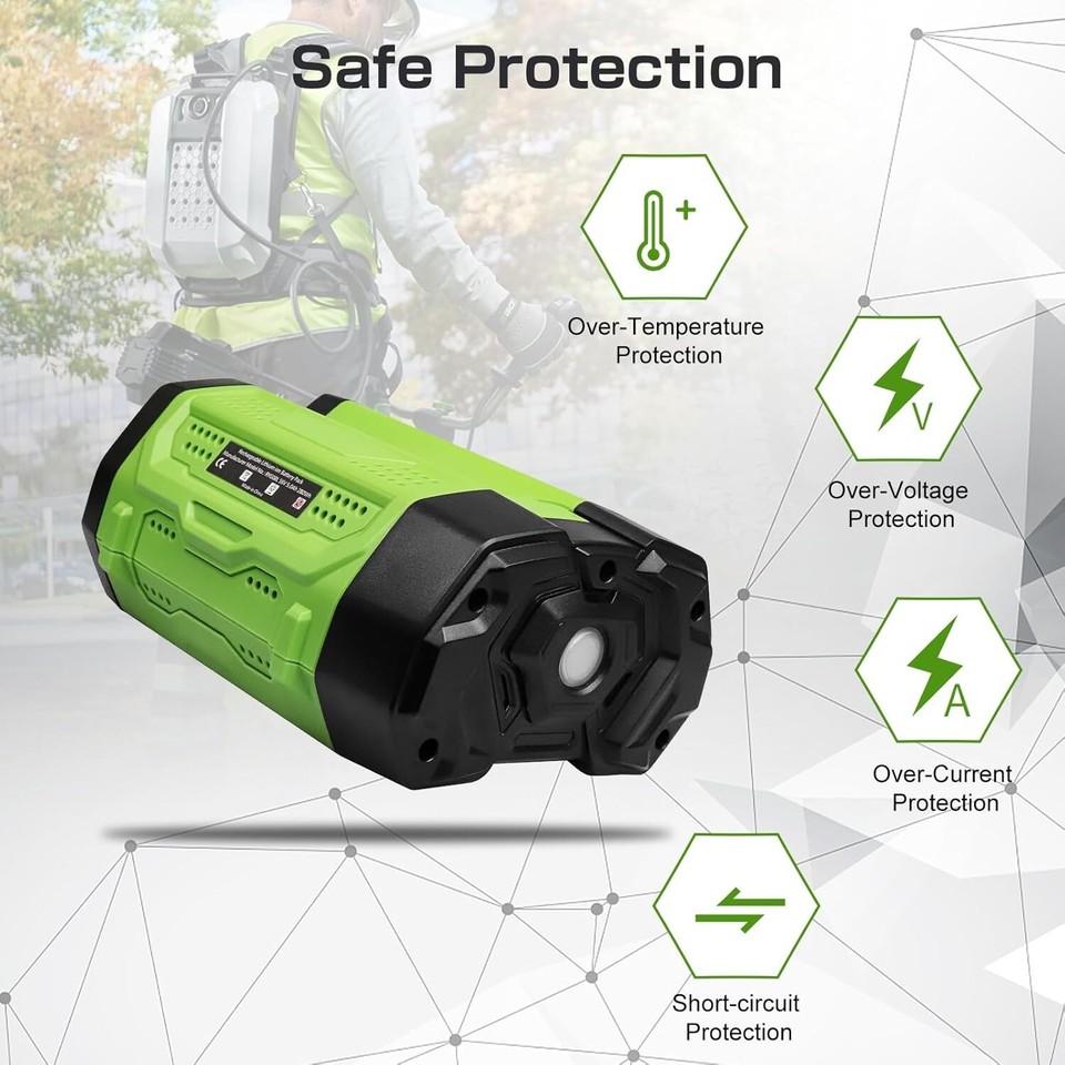 2PACK For EGO 56V 56Volt BA2800T POWER+ 5.0AH Battery Lithium Ion ...