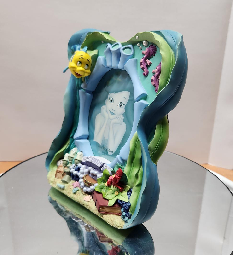 Disney The Little Mermaid 3D Photo Frame Ariel Flounder Sebastian 4x6 ...