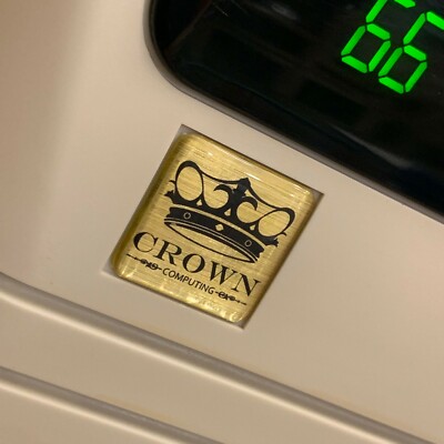 Custom Vintage 386 486 Computer Case Badge Domed Sticker Retro PC CROWN ...