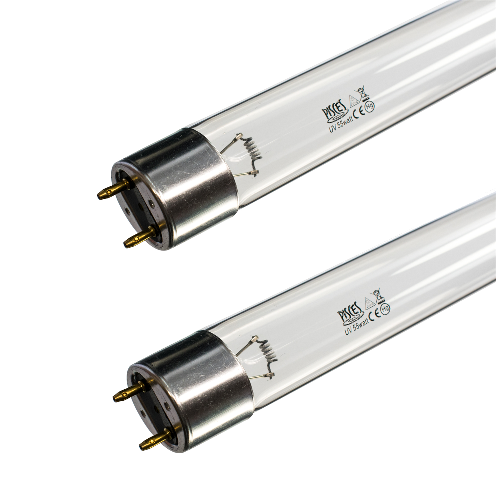 TWIN PACK 55W 55 WATT POND FILTER UV/UVC BULB/TUBE/LIGHT/LAMP T8 ULTRA ...