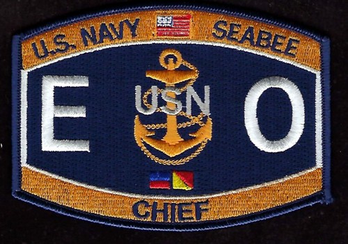 CPO Equipment Operator EO RATING HAT PATCH US NAVY VETERAN PIN UP USS ...
