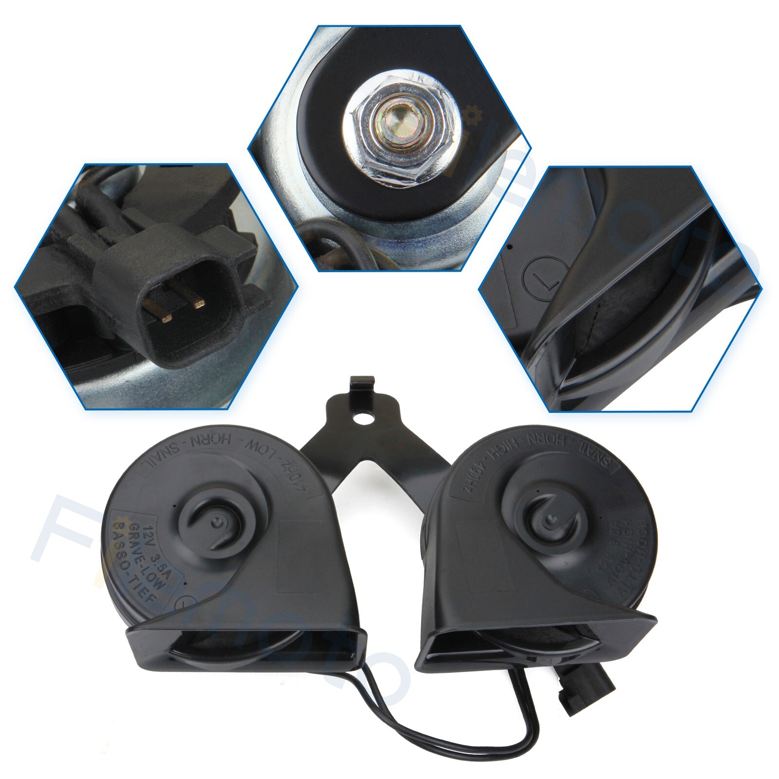 For 2015-2022 Ford F-150 Snail Horn High & Low Dual Pitch Assembly FL3Z ...