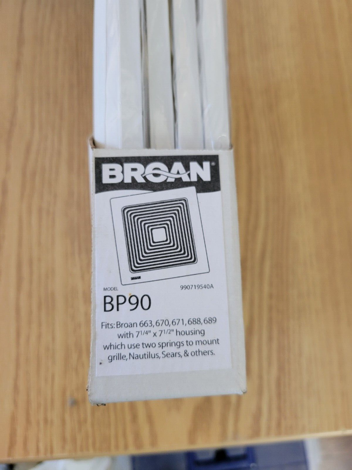 Broan Vent Fan Grill Cover Nutone BP90 Mobile Home Parts NEW For Model ...