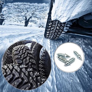 50x Steel Wheel Tyre Stud Screw Snow Tire Spikes for Car ATV Snow Anti ...