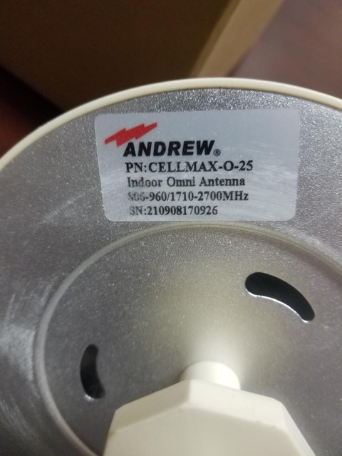 Andrew CELLMAX-0-25 Indoor Omni Antenna 806-960/1710-2500MHz w mounting ...