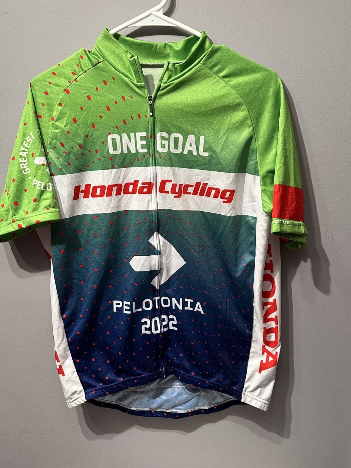 Honda Cycling Pelotonia 2022 Zip Green Mens L Bicycling Jersey FREE ...